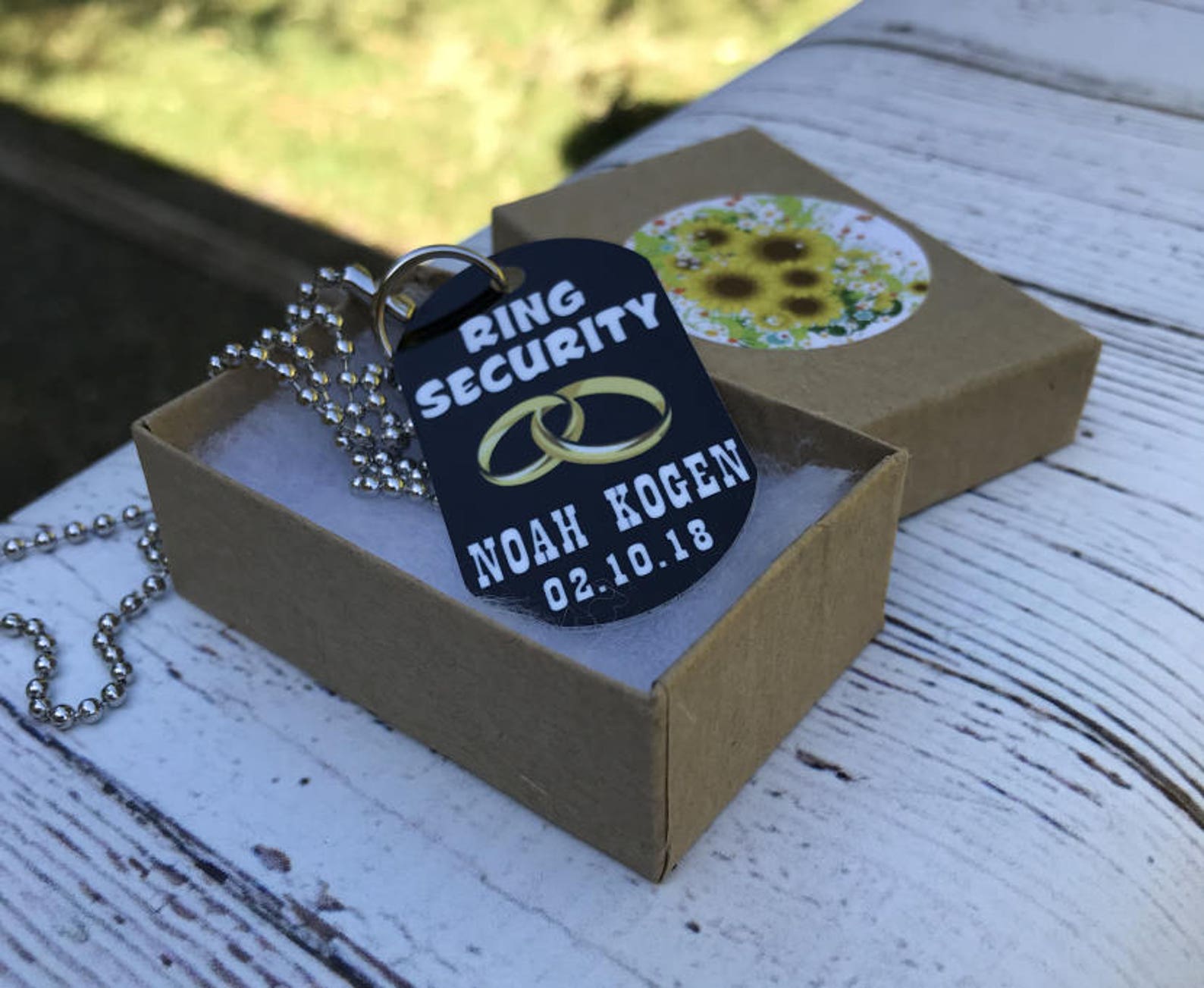 Ring Security Badge Dog Tag Necklace - Etsy