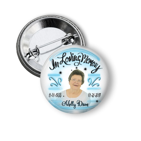 Customize Memorial Buttons - Etsy