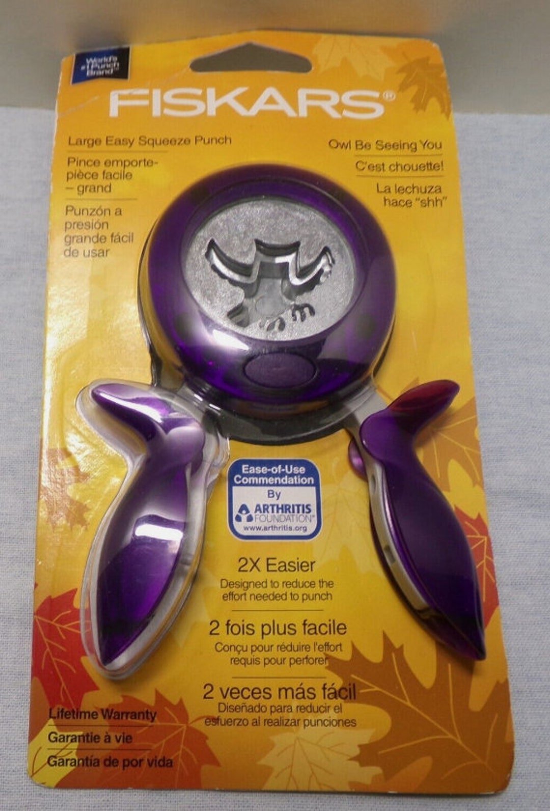 Fiskars Punch Owl Be Seeing You, Large Easy Squeeze Punch Brand New - Etsy