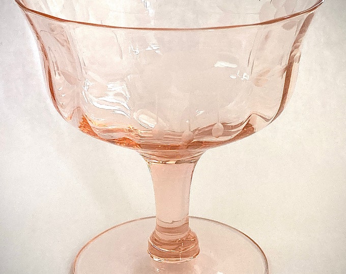 Pink Short Stem Glass - Champagne Coupe - Delicate and Lightweight - Etsy