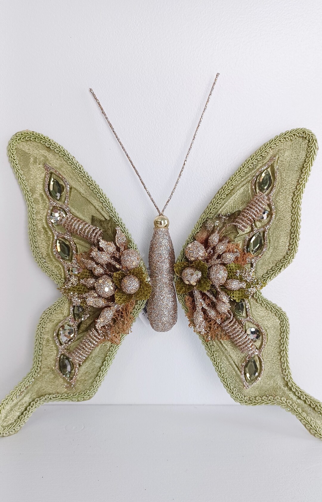 Green Butterfly Clip, Large Butterfly, Butterfly Decor, Craft Supplies ...