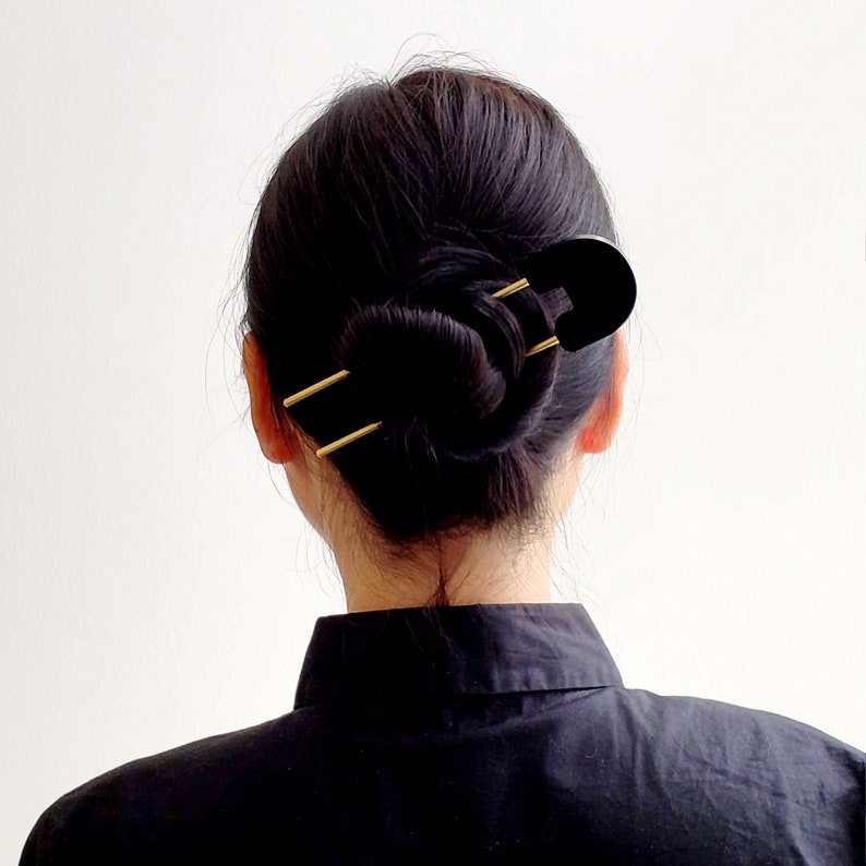 WIDGET HAIR PIN No. 1 Hair Pin Metal Hair Pin Gold Hair - Etsy