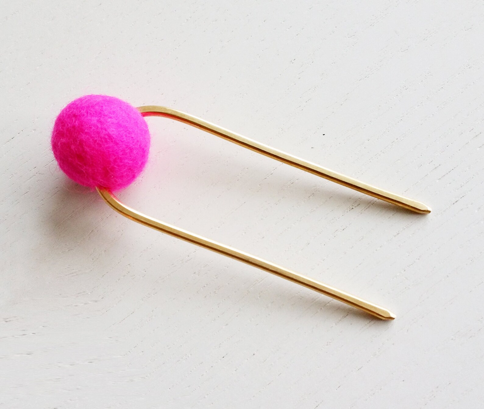 HOT PINK BUN PIN_SHORT Hair Pin Metal Hair Pin Gold Hair - Etsy