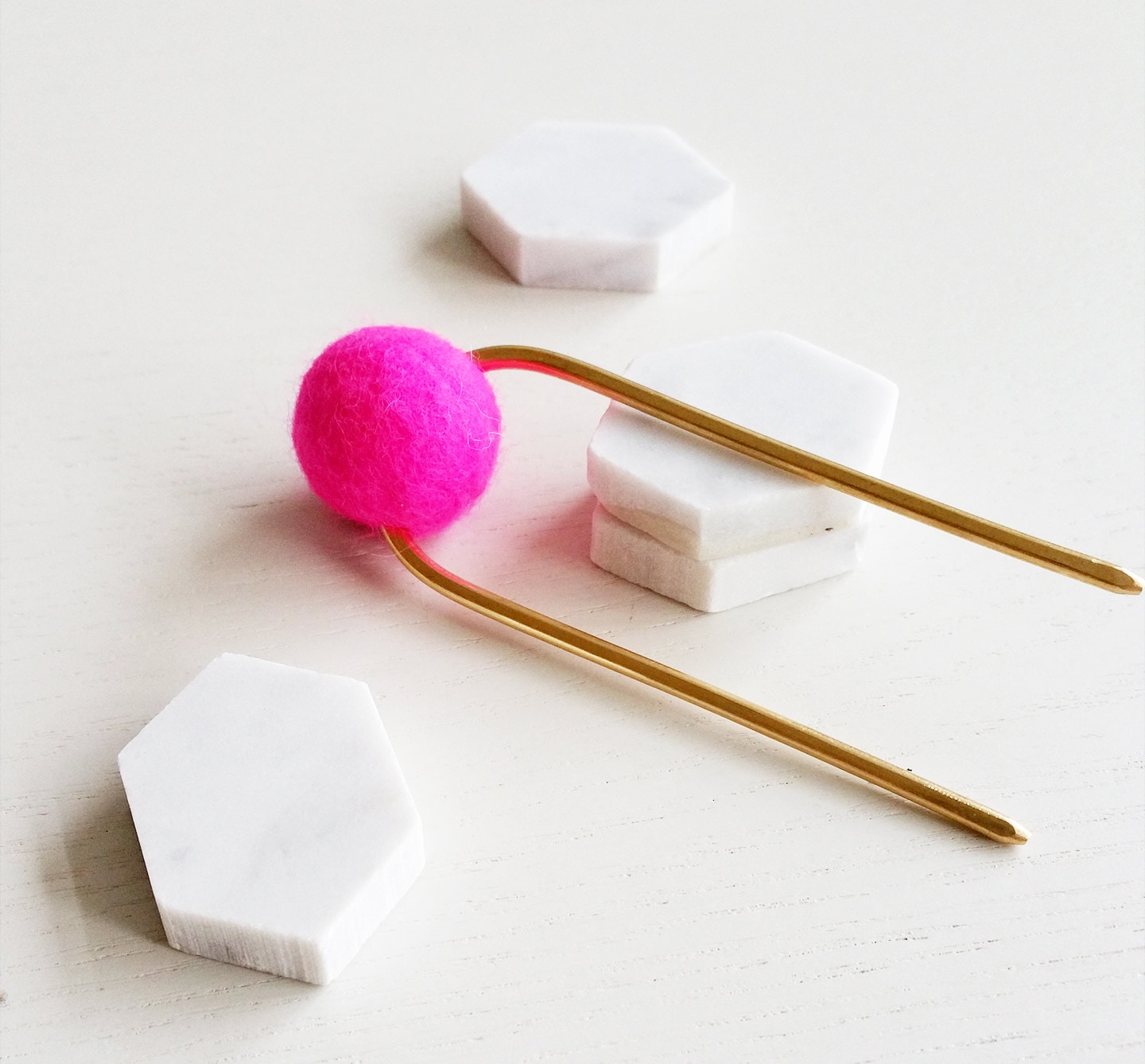 HOT PINK BUN PIN_SHORT Hair Pin Metal Hair Pin Gold Hair - Etsy