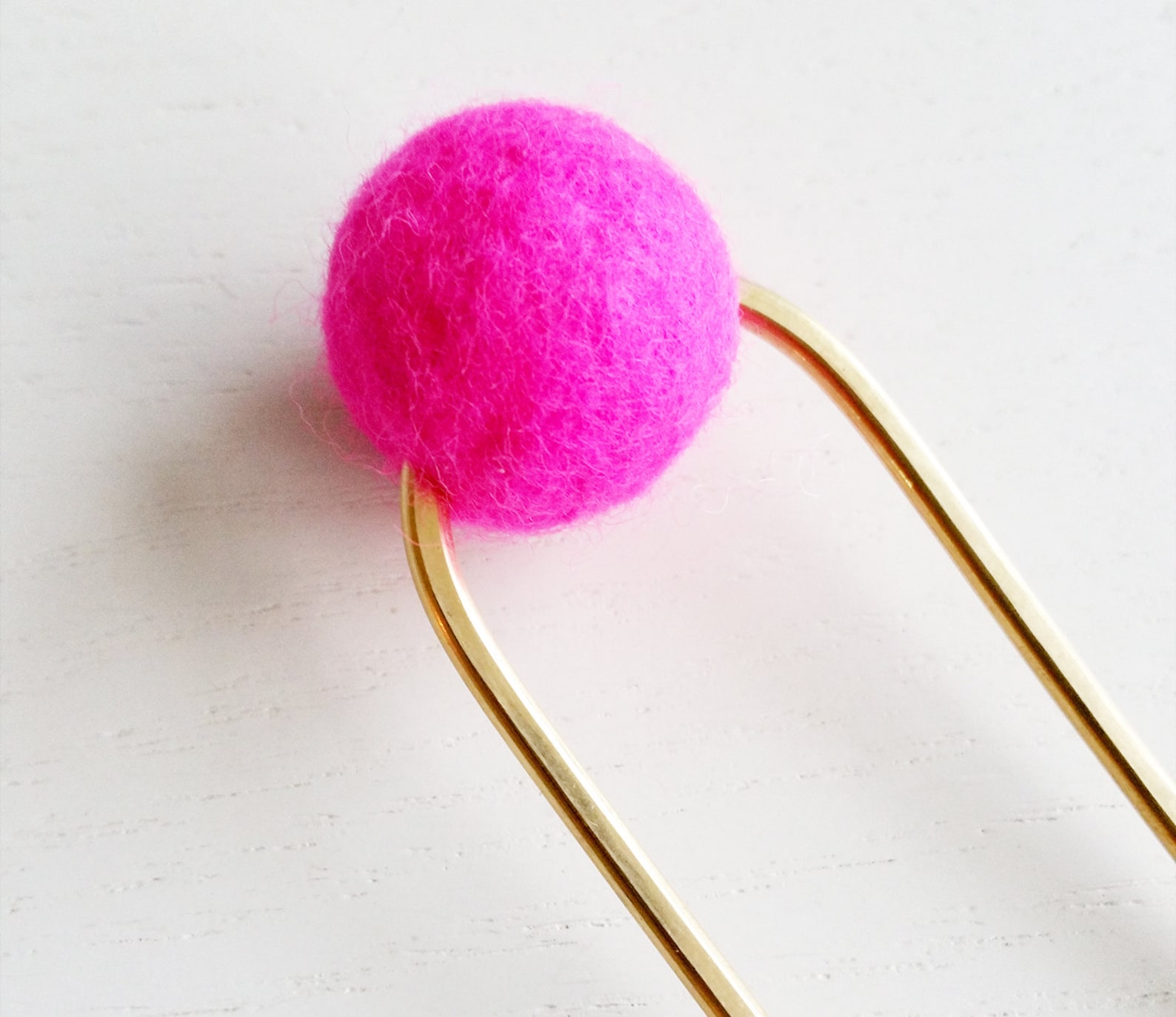 HOT PINK BUN PIN_SHORT Hair Pin Metal Hair Pin Gold Hair | Etsy