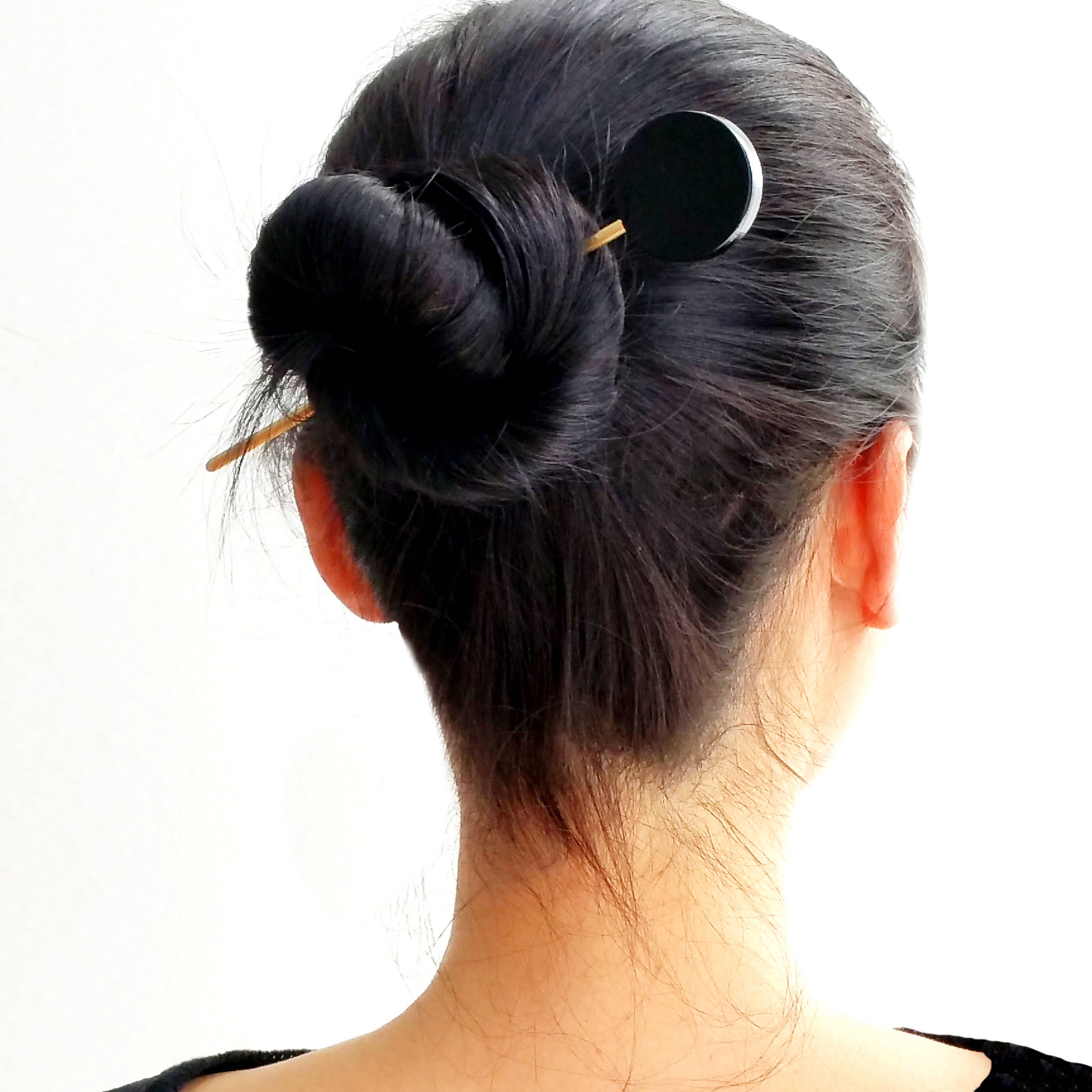 Circle Bun Pin_bk | Circle Hair Pin, Metal Hair Pin, Gold Hair Pin ...