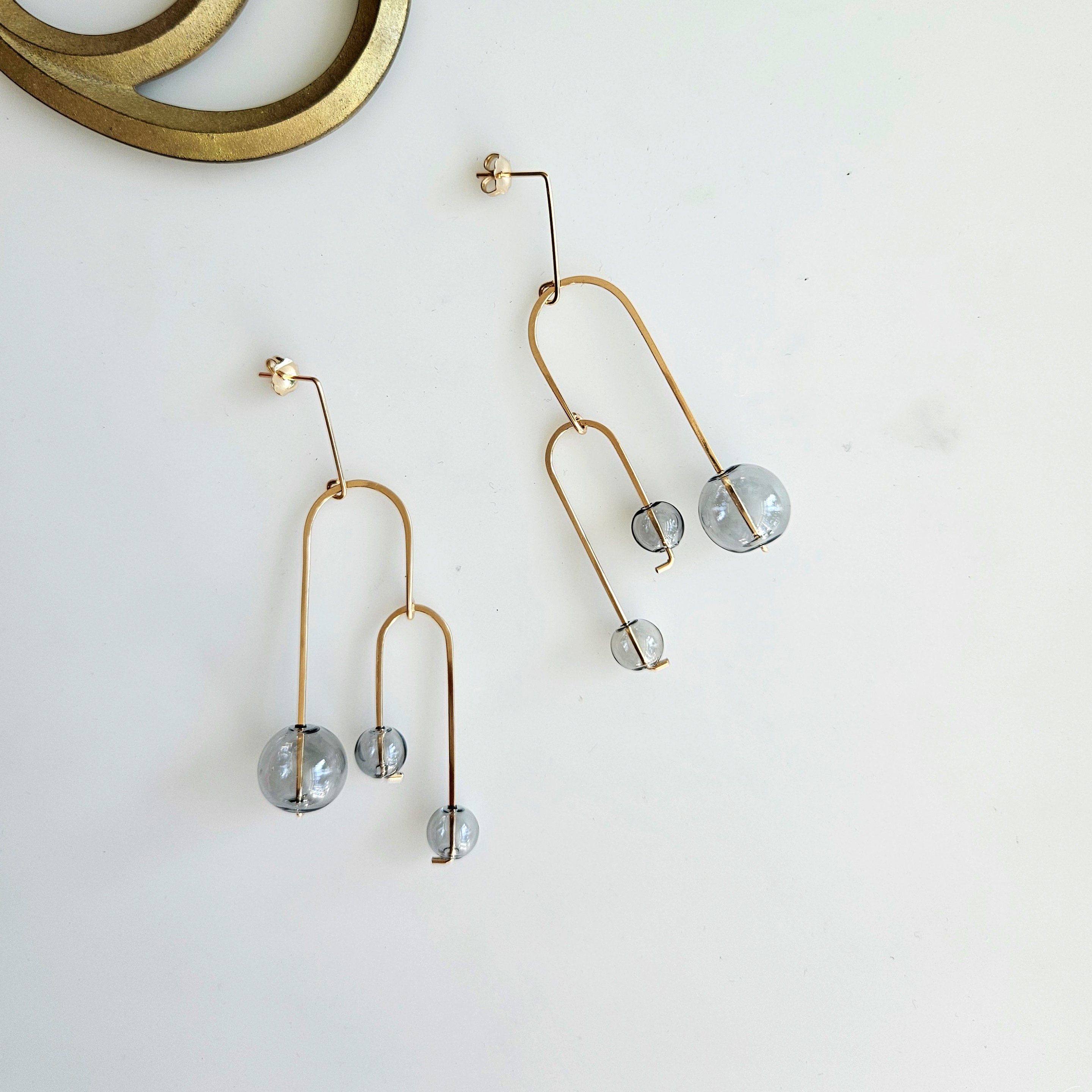 Glass Mobile Earrings | Statement Handblown Glass Chandelier Earrings ...