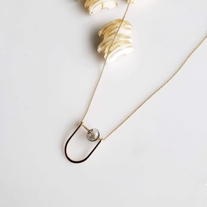 SINGLE LOOP NECKLACE | Line Necklace, Gold Necklace, Short Necklace ...