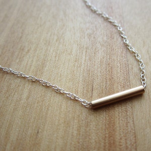 Gold Tube Necklace, Tube Necklace, Gold Beads Necklace, Gold Filled ...