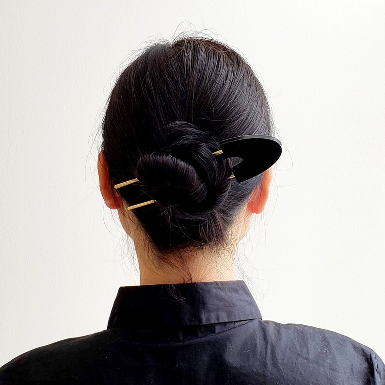 WIDGET HAIR PIN No. 2 | Hair Pin, Metal Hair Pin, Gold Hair Pin, Hair ...