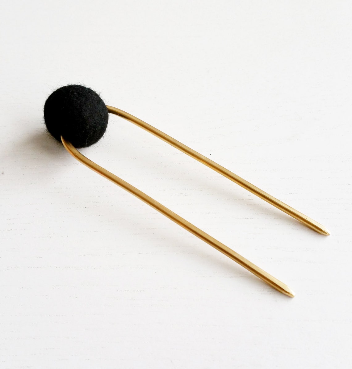 BLACK BUN PIN_TALL Hair Pin Metal Hair Pin Gold Hair Pin - Etsy