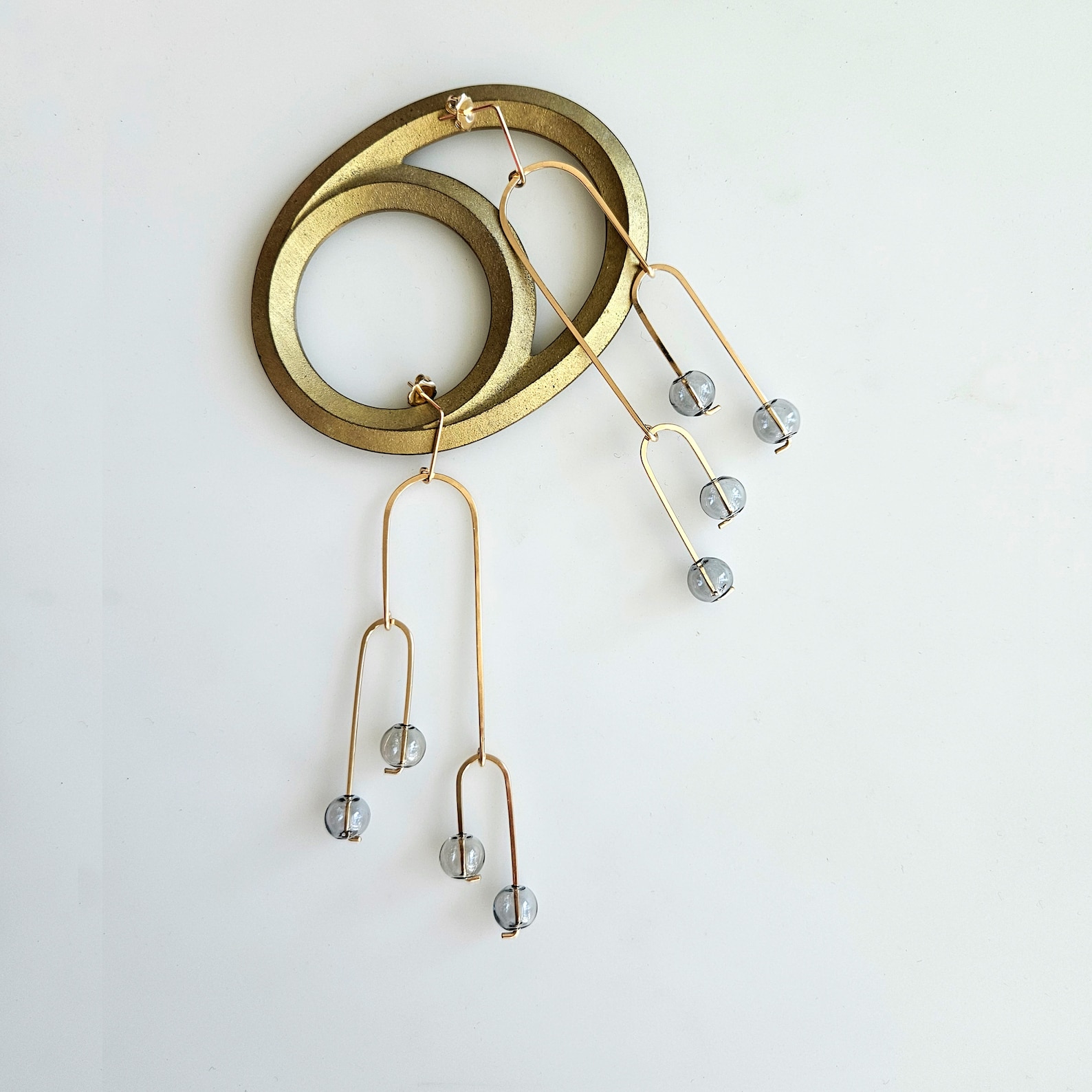 Willowy Earrings | Eye-catching Long Glass Chandelier Earrings ...