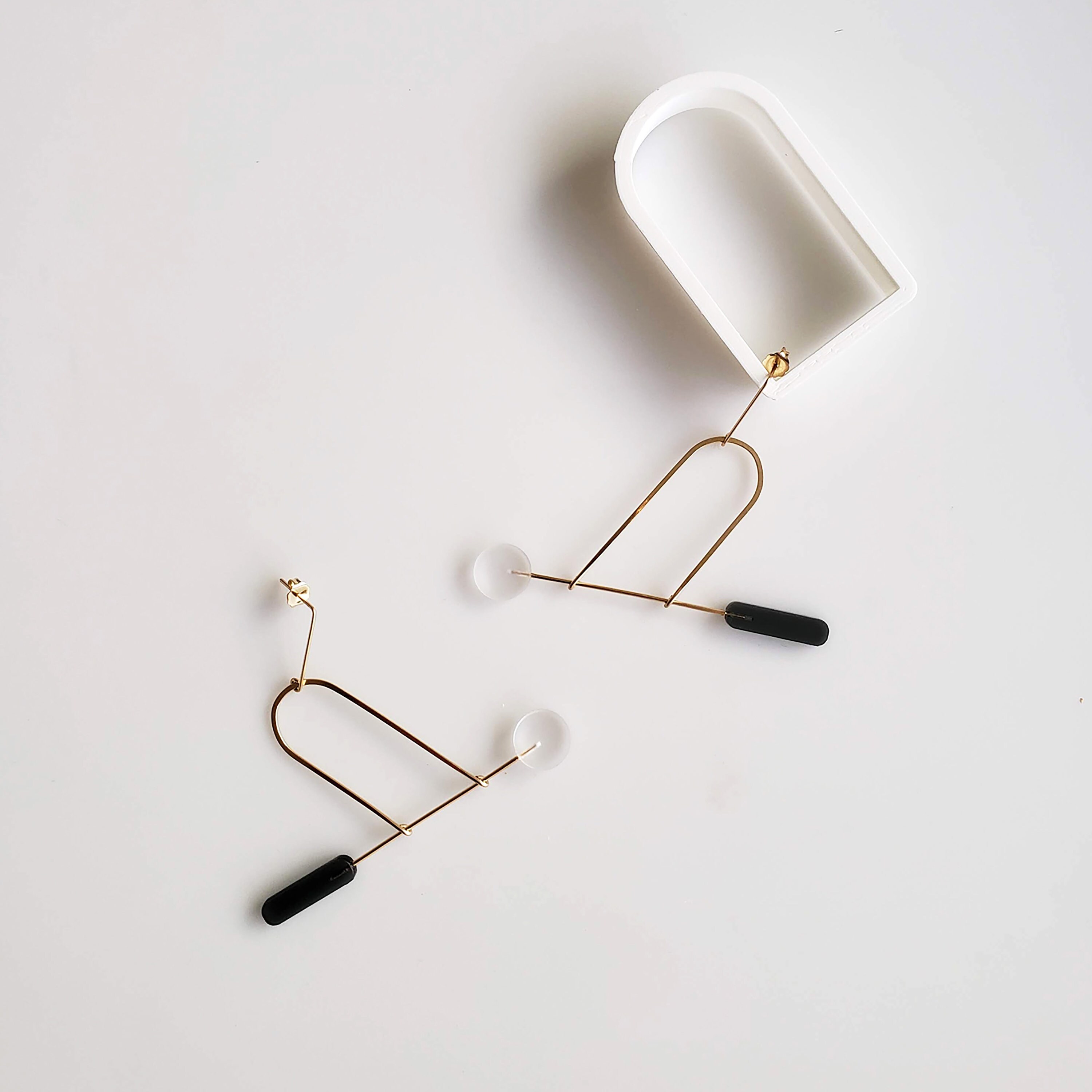 DIAGONAL Earrings | Mobile Earrings, Gold Earrings, Statement Earrings ...
