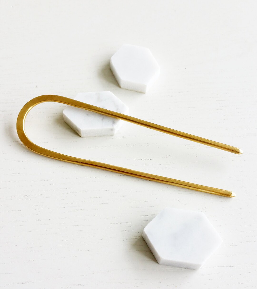 FLATWEAR BUN PIN | Hair Pin, Metal Hair Pin, Gold Hair Pin, Hair Stick ...