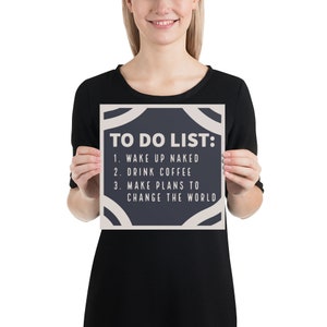 To Do List - Poster (2 Sizes) - Etsy