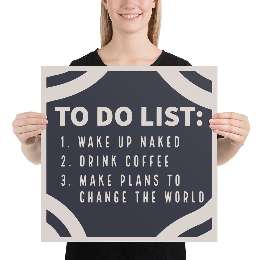 To Do List - Poster (2 Sizes) - Etsy