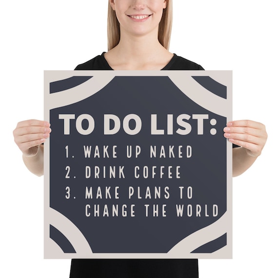 To Do List Poster 2 Sizes - Etsy
