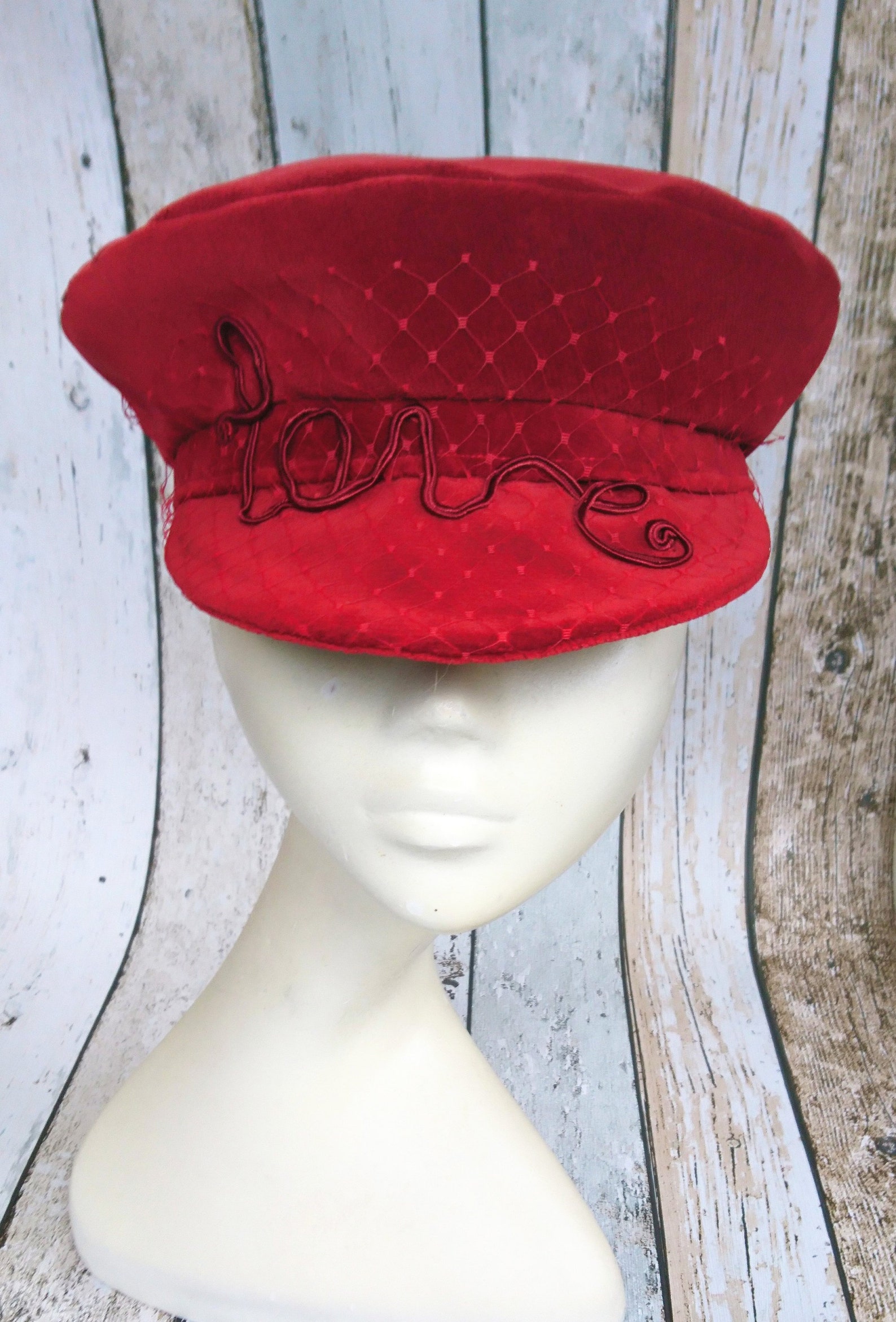 Red Sailor Cap, Fiddlers Cap, Fishermens Cap, Elbsegler, Handmade in ...