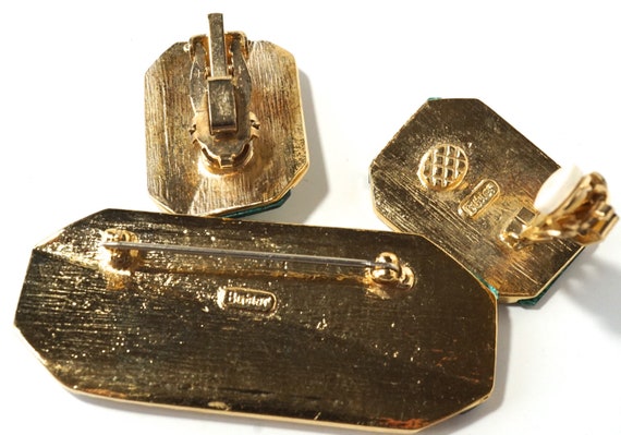 Signed BUTLER Emerald Green Jewelry Set | Vintage Aba… - Gem