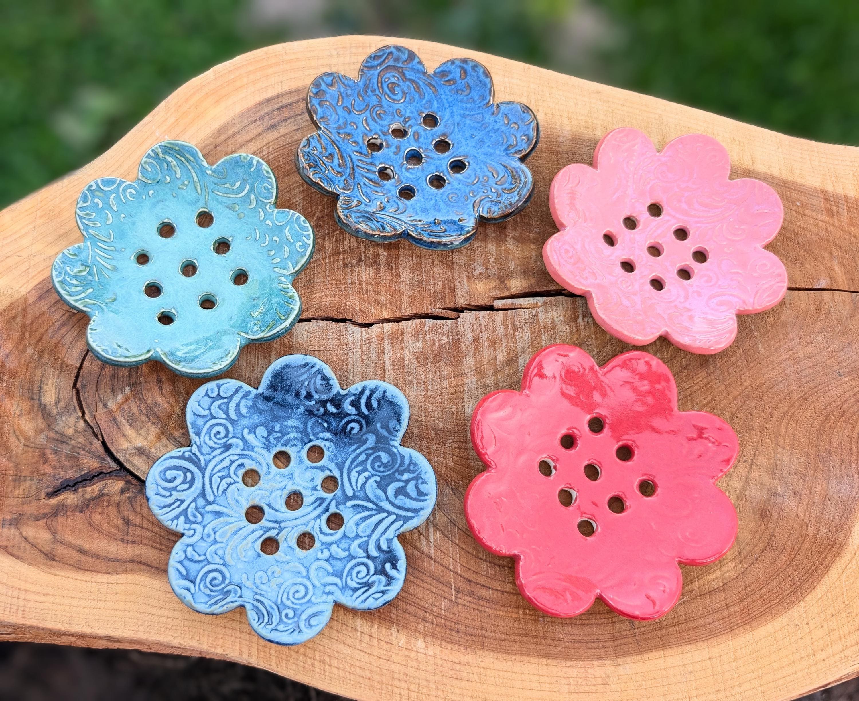 Ceramic Flower Frog for Mason Jars, Handmade Stoneware Flower Vase ...
