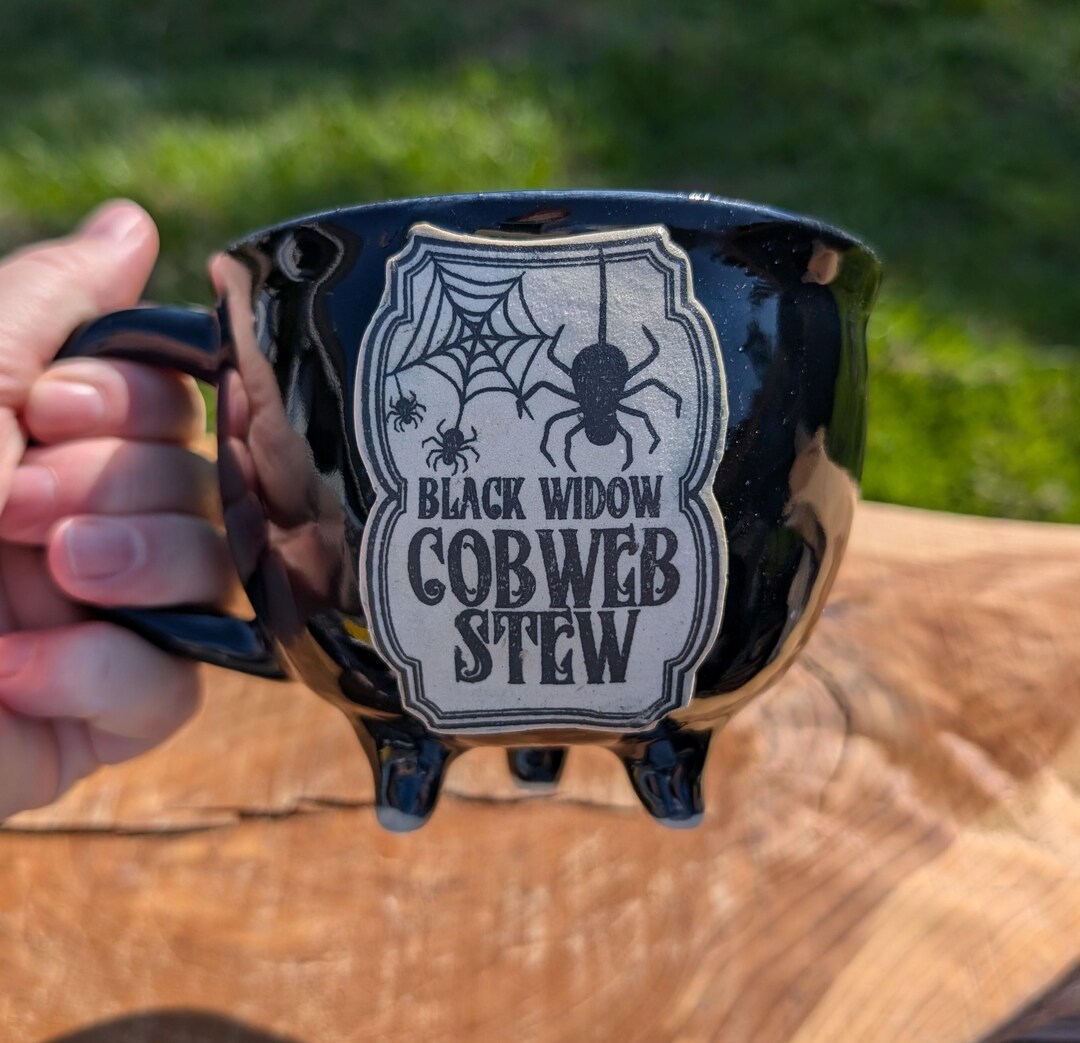 50% off Halloween Items!! Halloween Black Widow Cobweb Stew Cauldron ...