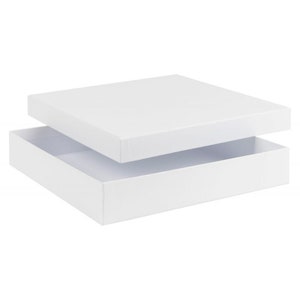 White Square Luxury Gift Box 10" X 10" 26cm X 26cm Memory Box, Photo ...