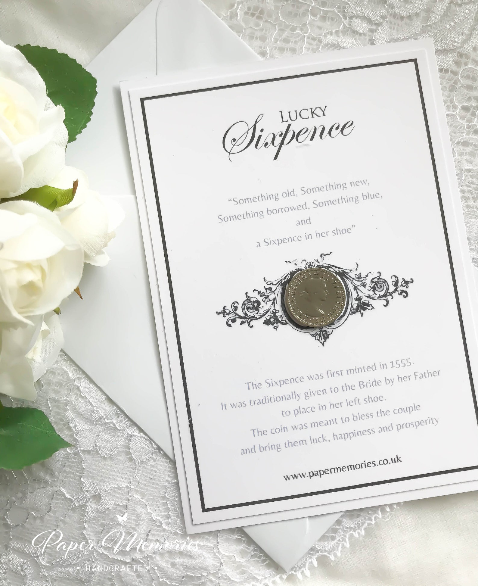 Traditional Lucky Silver Sixpence Gift for the Bride, Good Luck ...