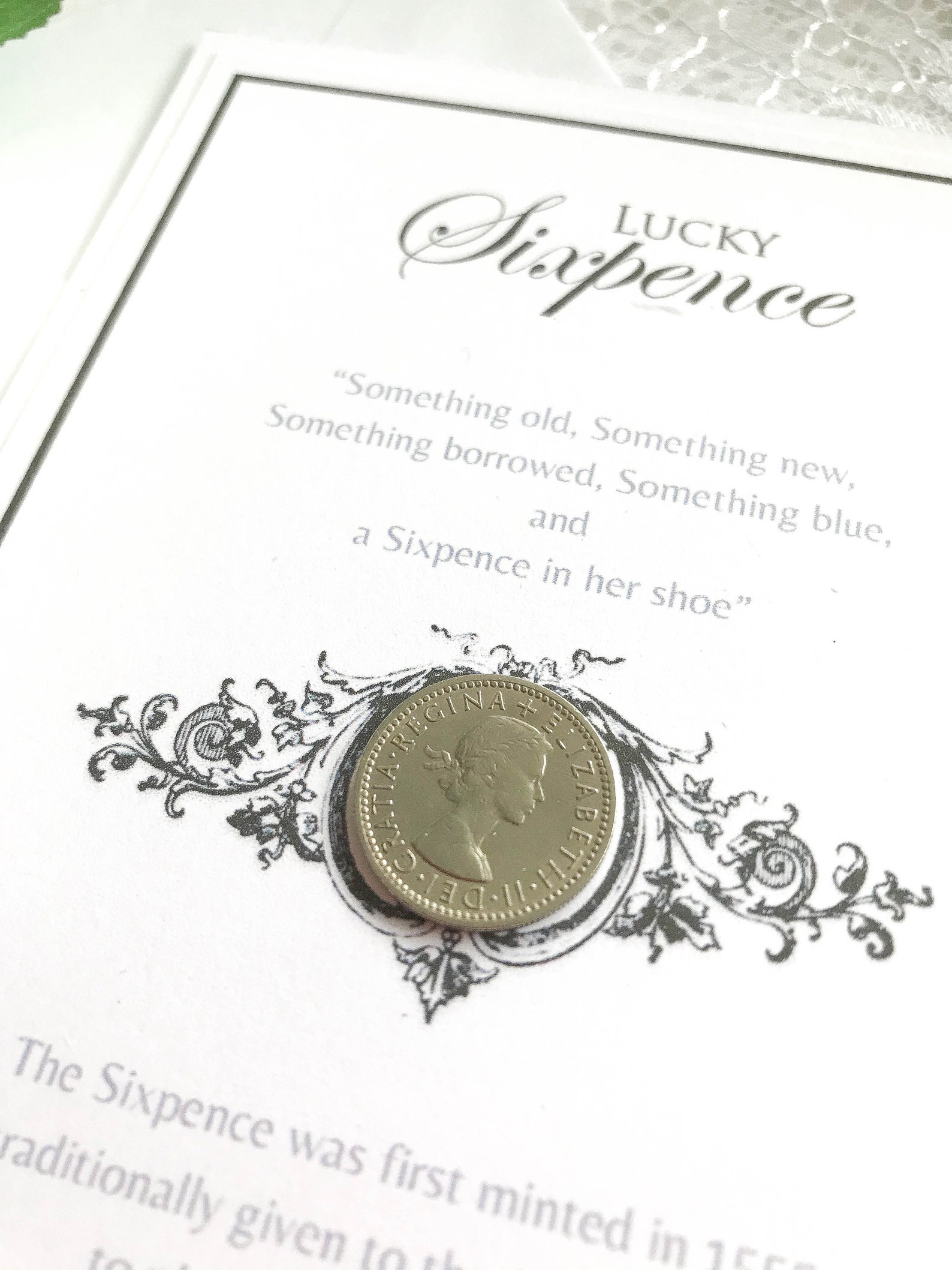 Traditional Lucky Silver Sixpence Gift for the Bride, Good Luck ...