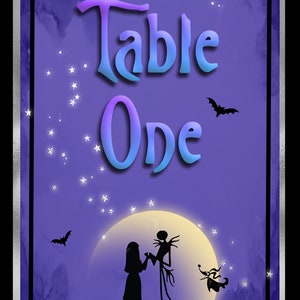 Nightmare Before Christmas Table Names or Numbers - Etsy