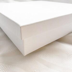 White Square Luxury Gift Box 10" X 10" 26cm X 26cm Memory Box, Photo ...