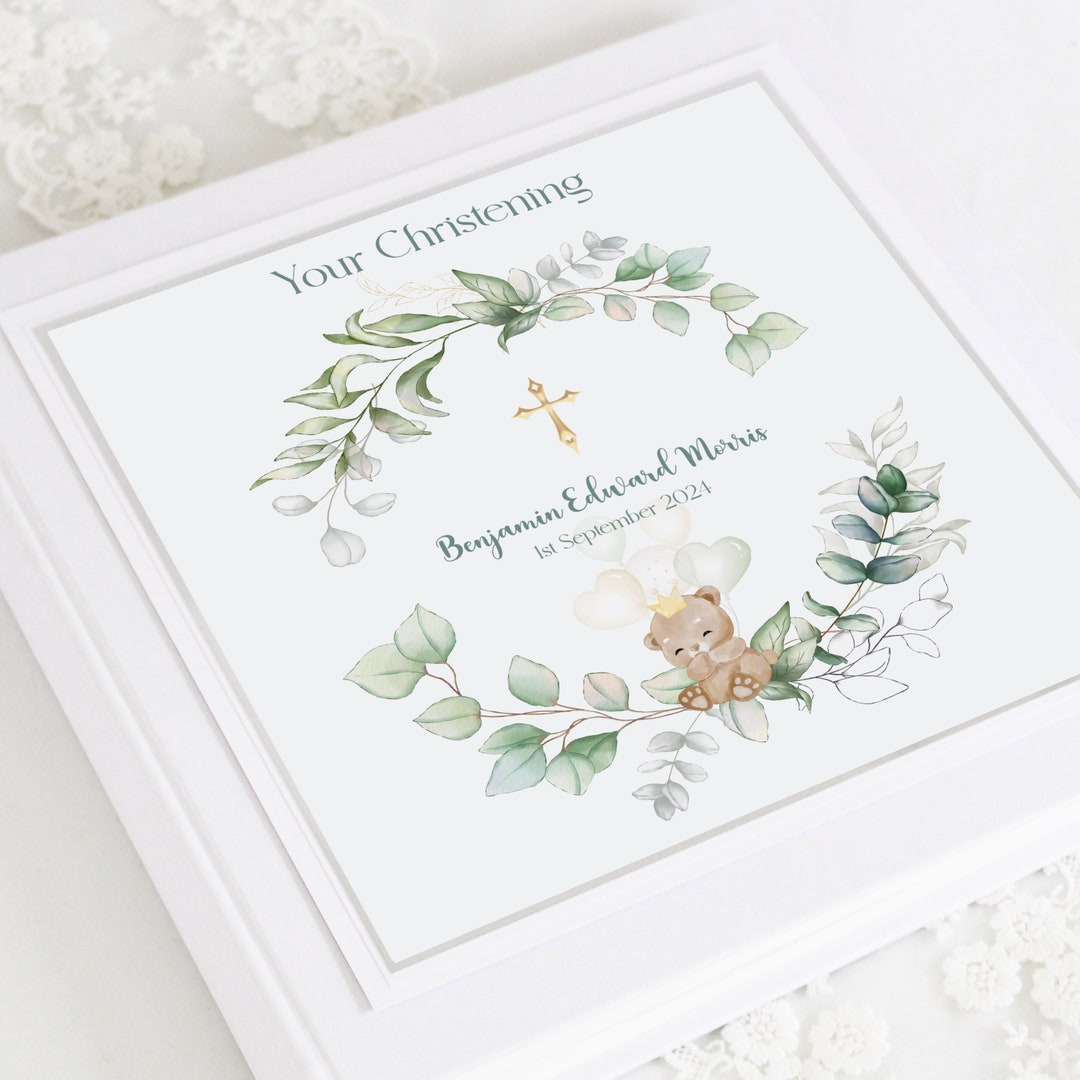 Personalised and Boxed Original Design Teddy Bear Christening or ...
