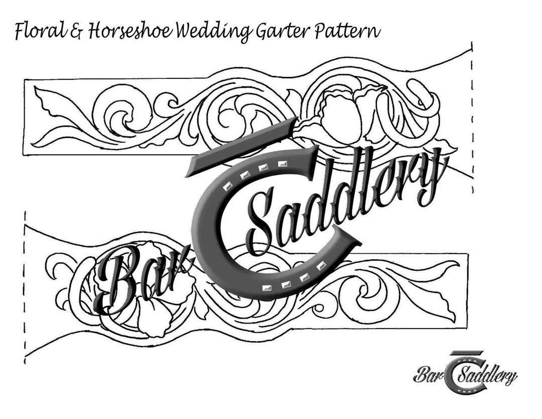 Wedding Garter Leather Tooling Pattern (download) - Etsy