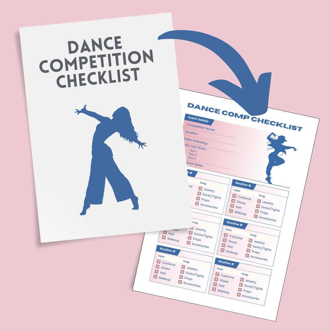 Dance Competition Packing List Printable | Routine Checklist for ...
