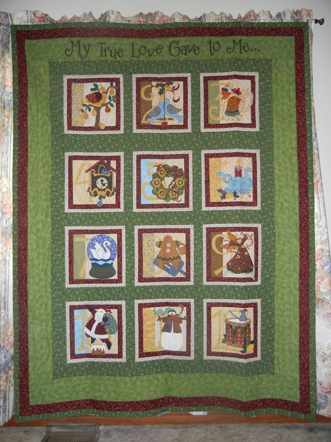 12 Days of Christmas Queen Topper or Wall Hanging Handmade - Etsy