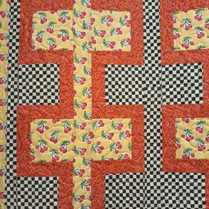 Cherry Pie Lap Quilt or Table Topper Handmade - Etsy