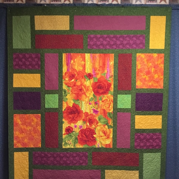 Queen Size Panel Quilt Pattern - Etsy