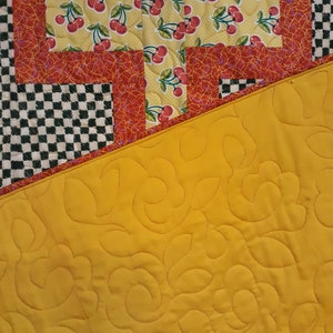 Cherry Pie Lap Quilt or Table Topper Handmade - Etsy