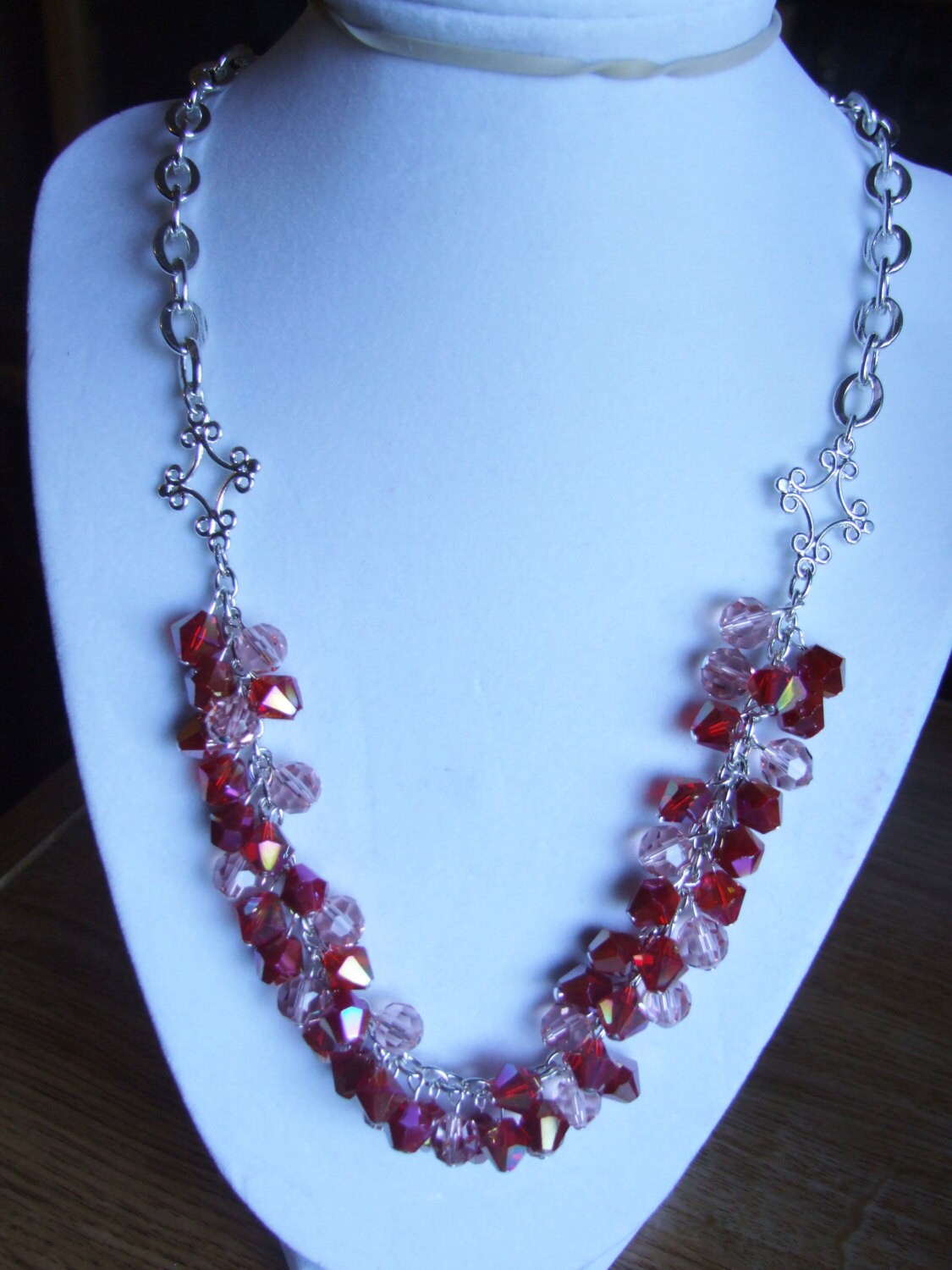 Cluster Crystal and Chain Necklace 0373NK - Etsy