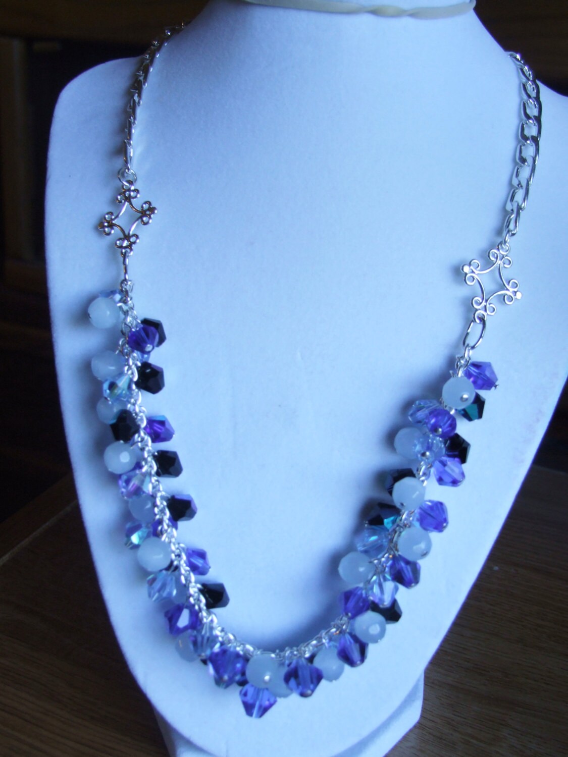 Cluster Crystal and Chain Necklace 0373NK - Etsy