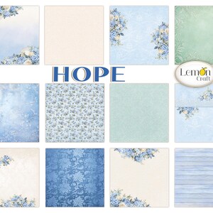 Floral Scrapbook Paper: Blue & Green Designs (digital Download) - Etsy