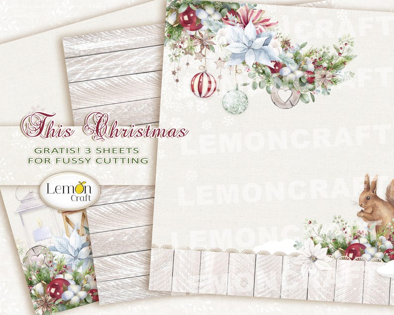 Digital Papers Christmas - This Christmas Scrapbook Collection - 12 JPG ...