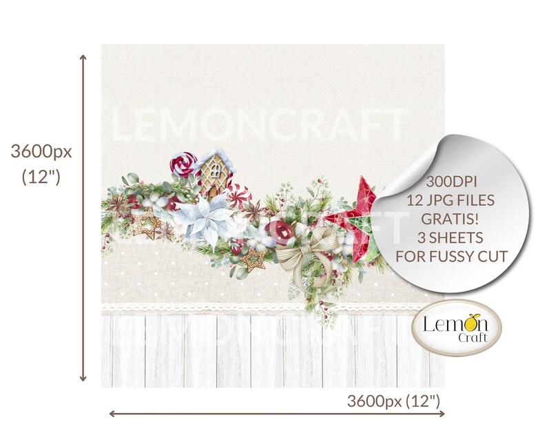 Digital Papers Christmas - This Christmas Scrapbook Collection - 12 JPG ...