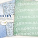 Floral Scrapbook Paper: Blue & Green Designs (digital Download) - Etsy