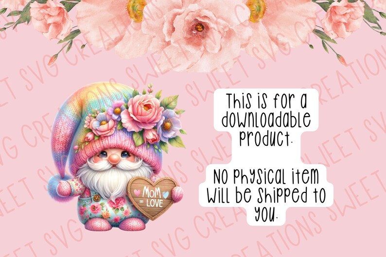 Mother's Day Gnomes Clipart Bundle, Cute Gnome PNG, Gnome Graphics for ...