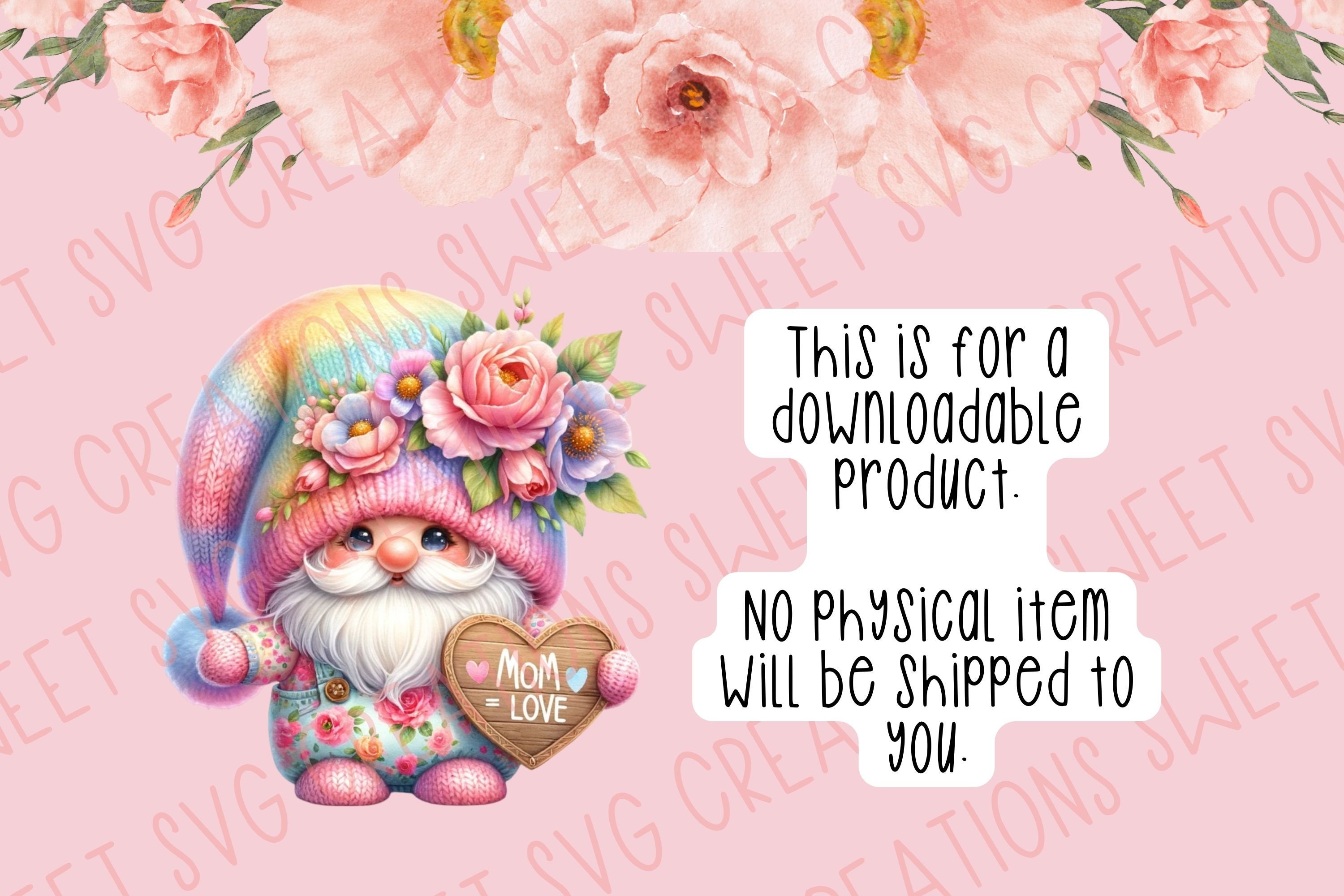 Mother's Day Gnomes Clipart Bundle, Cute Gnome PNG, Gnome Graphics for ...