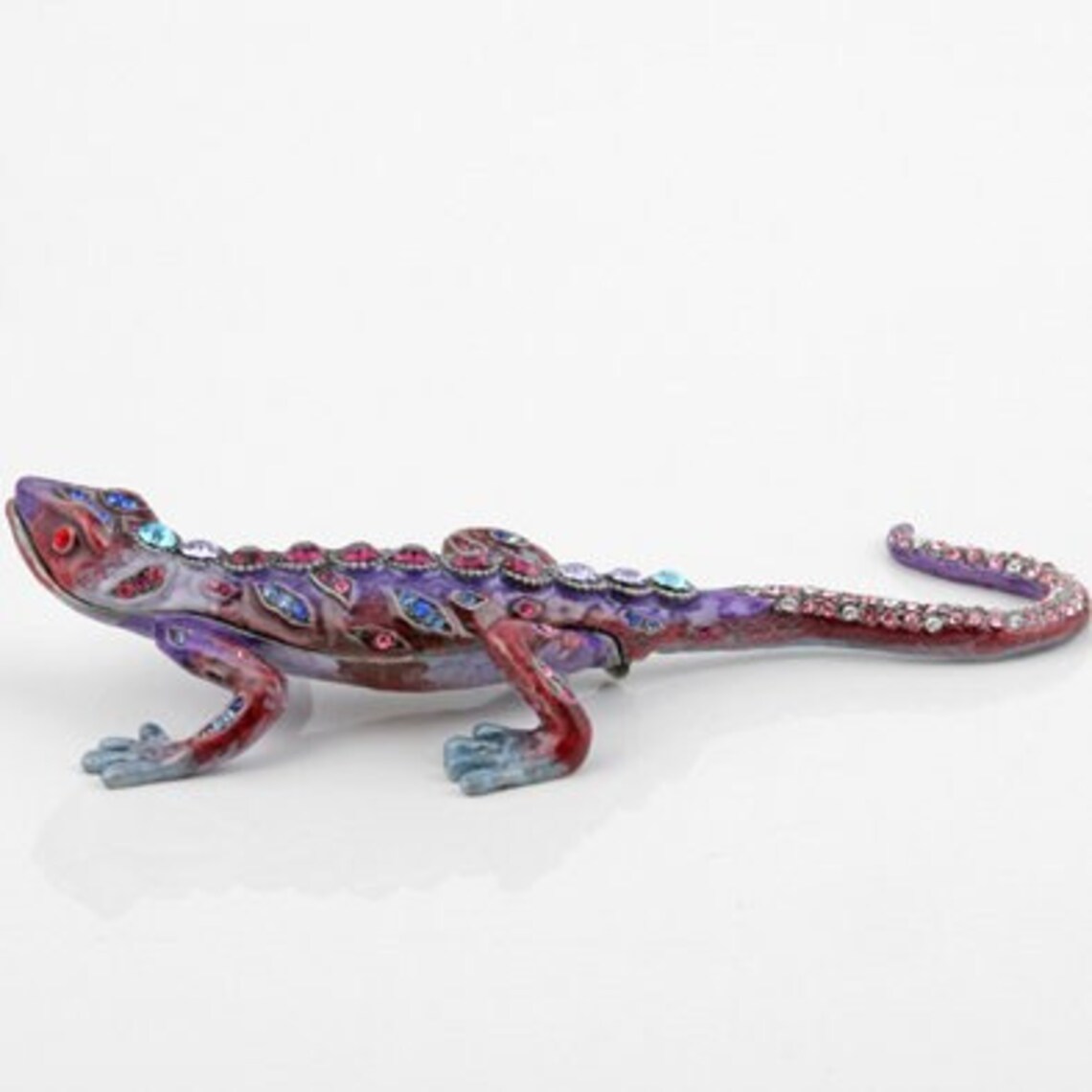 Lizard Gecko Trinket Box Gift Keepsake With Sparkling Austrian Crystals ...