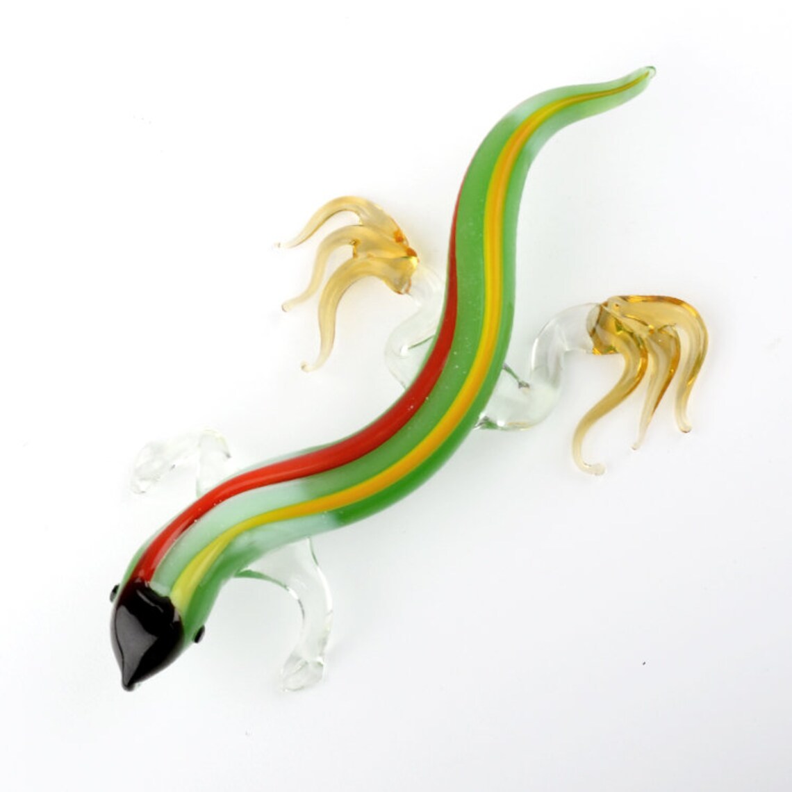 5 1/2 Long Gecko Lizard Glass Figurine Hand Blown - Etsy