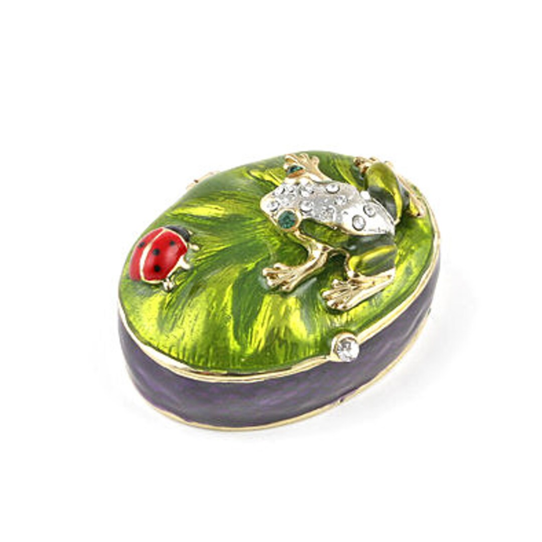 Frog and Ladybug Trinket Box - Etsy