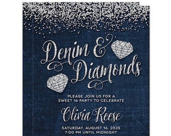 Denim and diamonds | Etsy