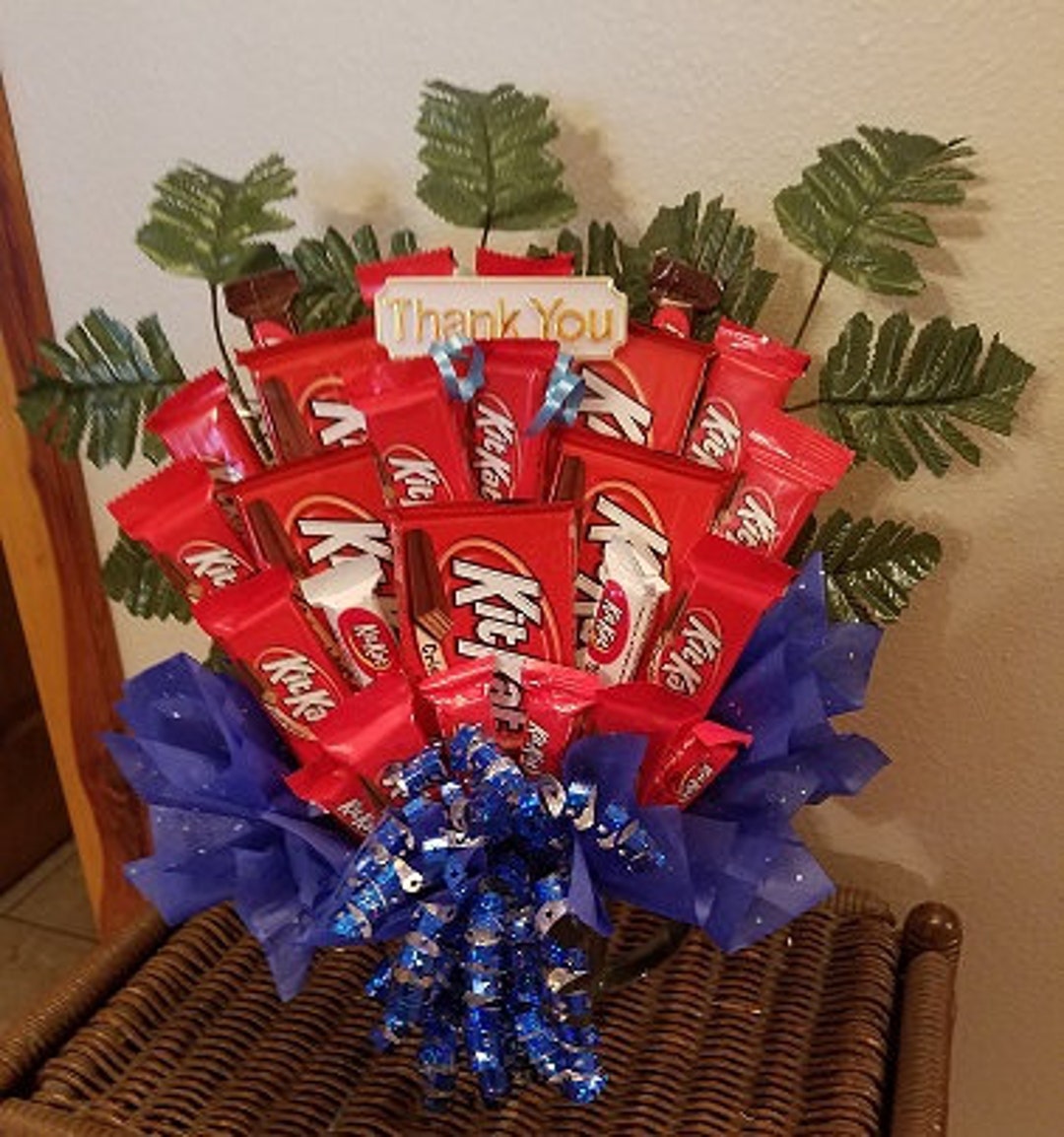 Kit Kat Thank You Candy Bouquet - Etsy